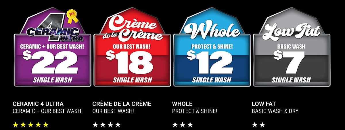 Single Washes - Moo Moo Express Car Wash